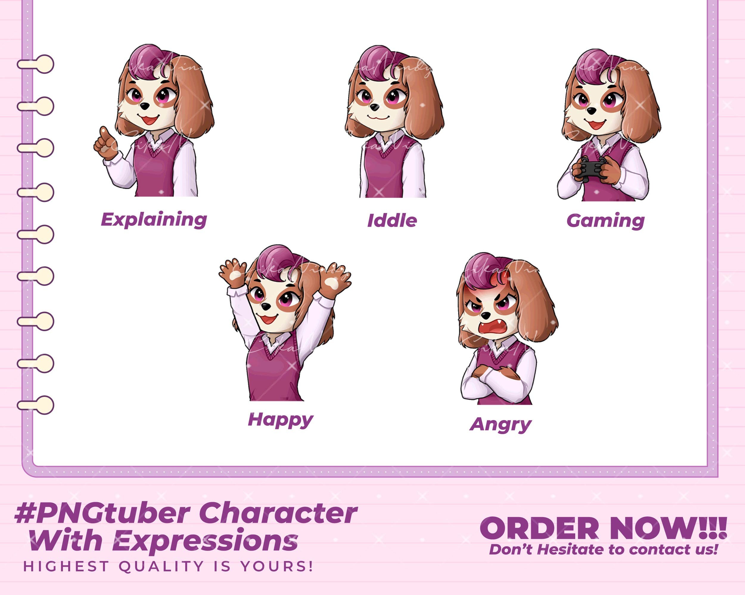 Decorate Your Streaming Space With PNG Tuber Cute Puppy for - Etsy