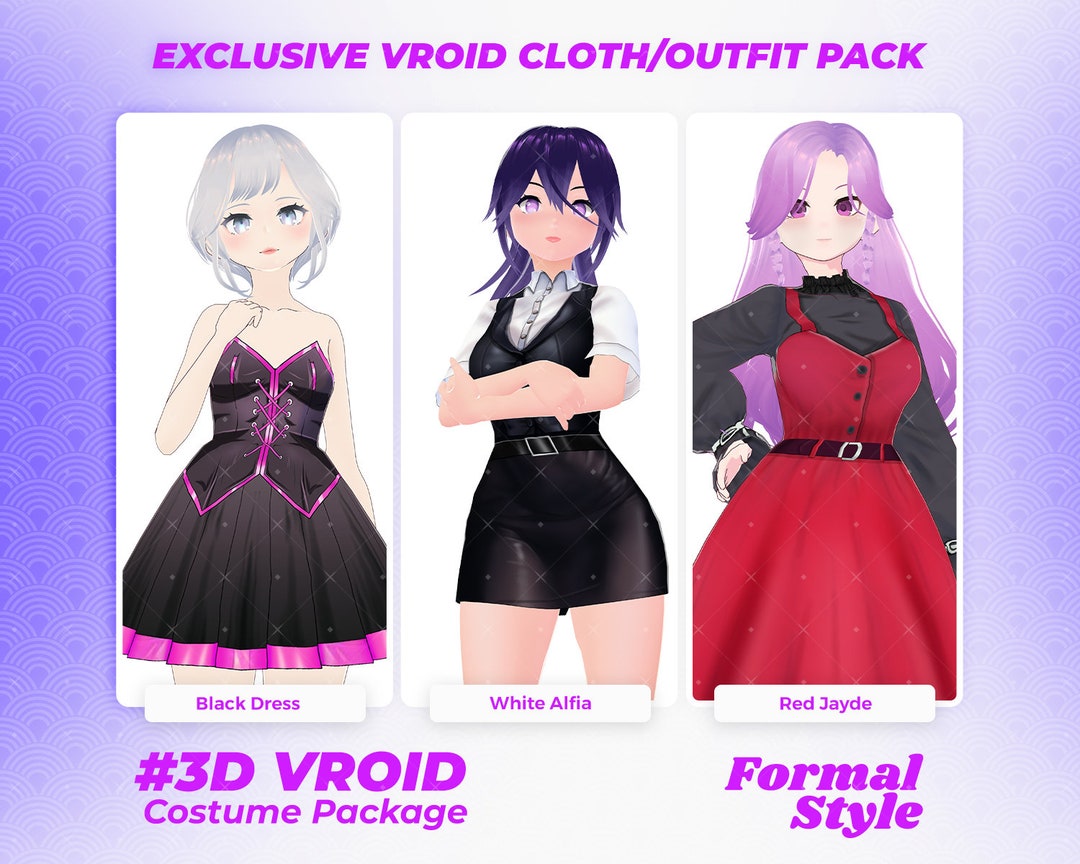 Vroid Clothing Pack, Vroid Outfit, Clothes, Streaming Elegance, Modern ...