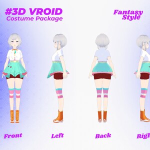 Fairy Tale Outfits for Vtuber Adventures - Vroid Clothing Pack, Kawaii ...