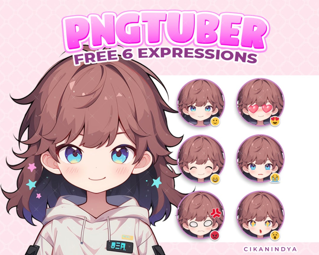 PNG Tuber Unique PNG Tuber Girl Wearing Hodie for Twich Streaming 6 ...