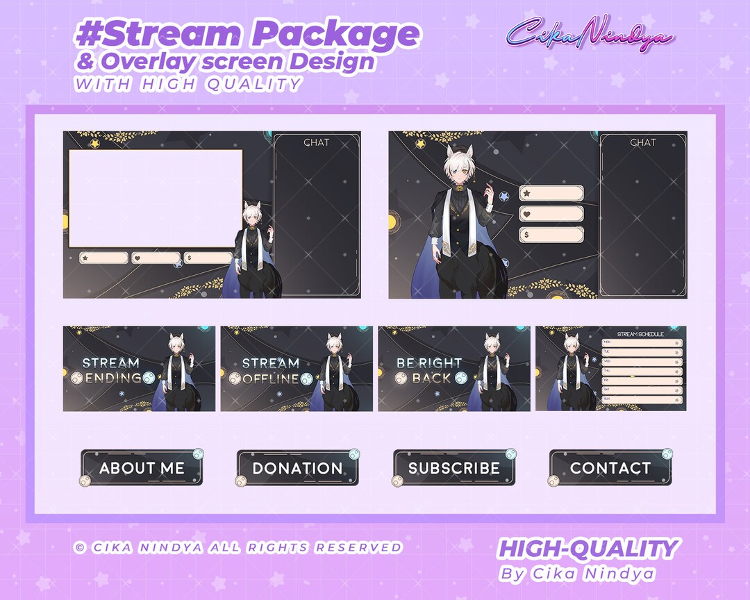 Vtuber Overlay, Overlay Package, Broadcast Upgrade - Broadcast Boost ...