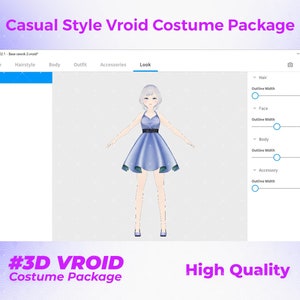 Vroid Clothing Pack, Virtual Vogue, Trendy Dress, Clothes, Outfit Ideas, - Trendy Casual Dress ...