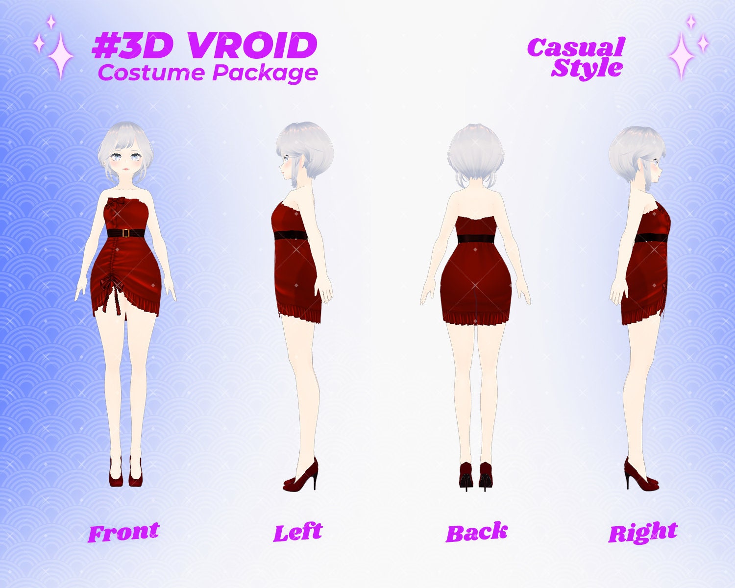 Vroid Clothing Pack 3d Wardrobe Virtual Fashion Stylish Streamer