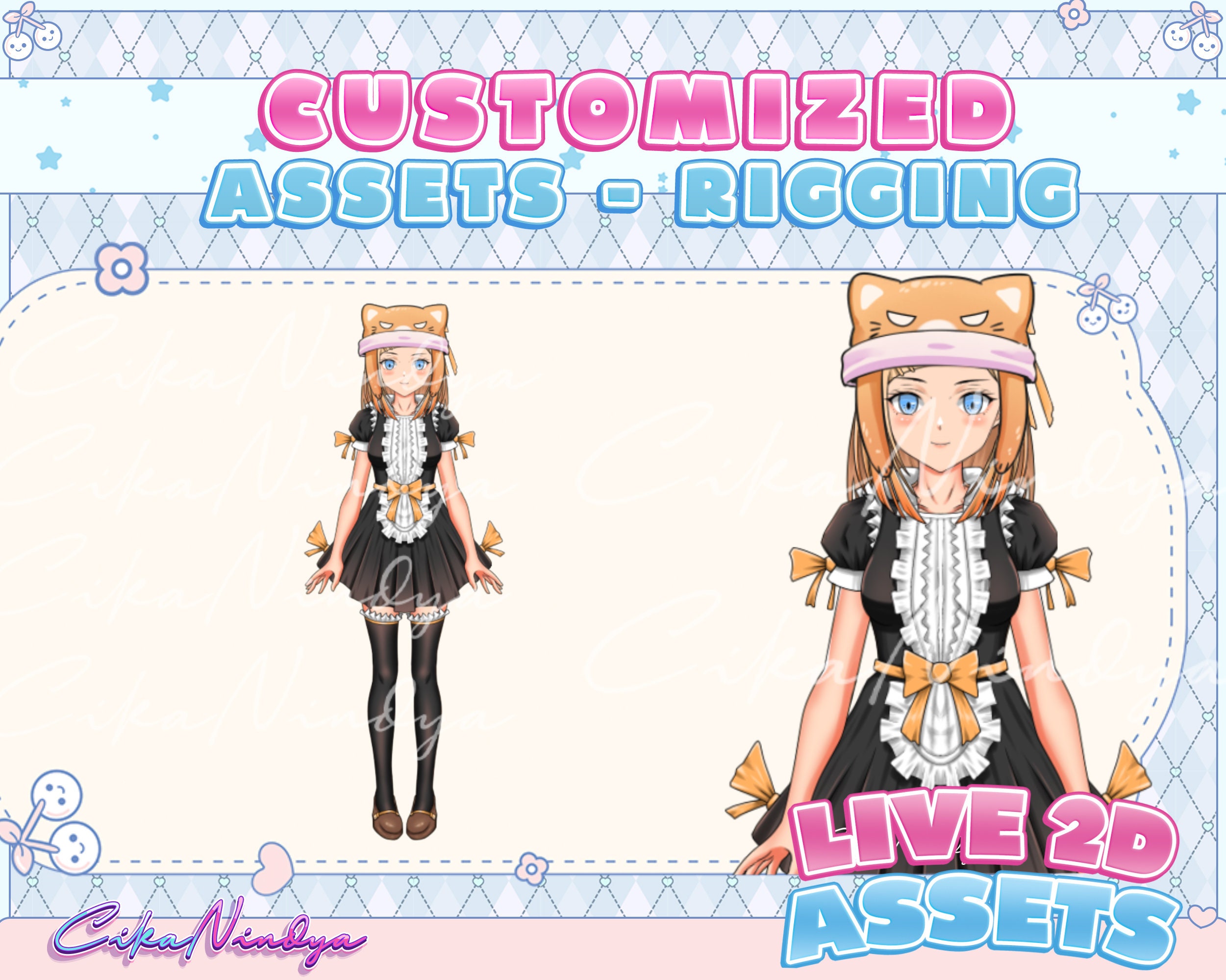 Live2d Vtuber Hat Asset: Anime Avatar Accessory (PNG) - Etsy