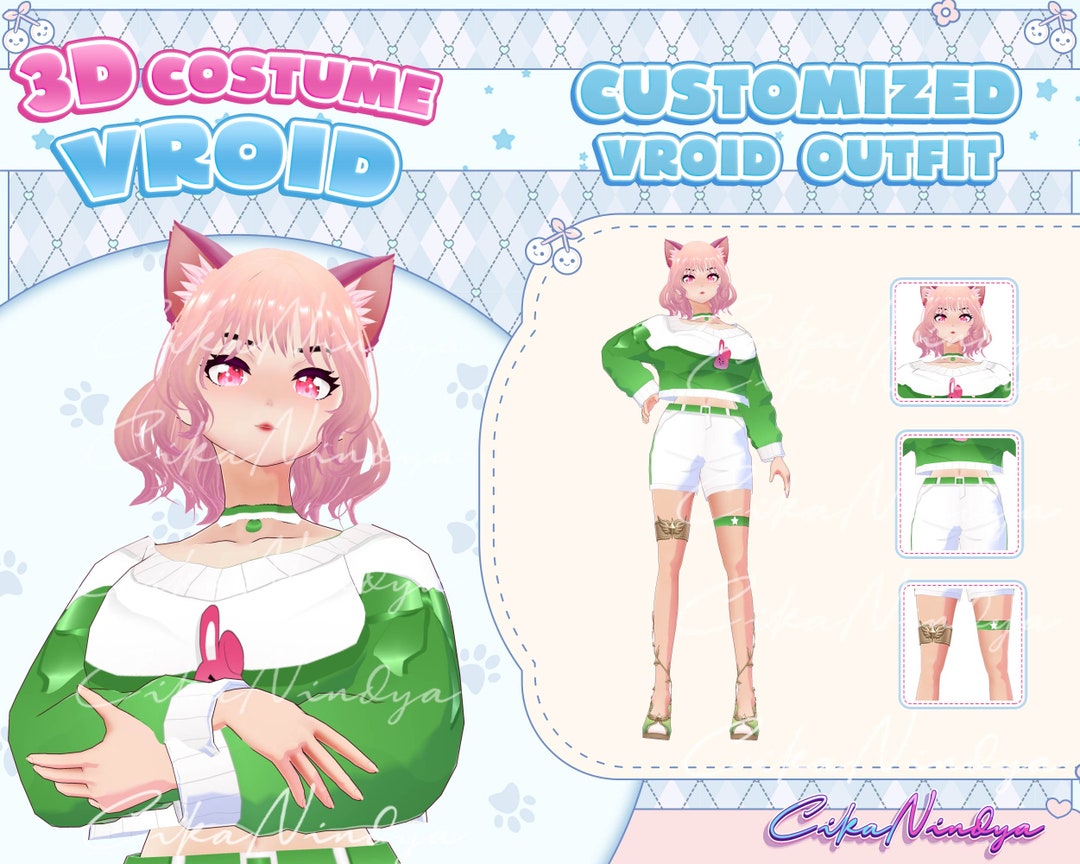 3D Vroid Costume, Vroid Clothes, Cosplay Costume, Trandy Find Your ...