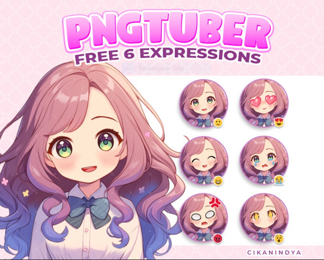 Chibi Girl PNG Tuber Avatar: Formal Outfit, 6 Poses - Etsy