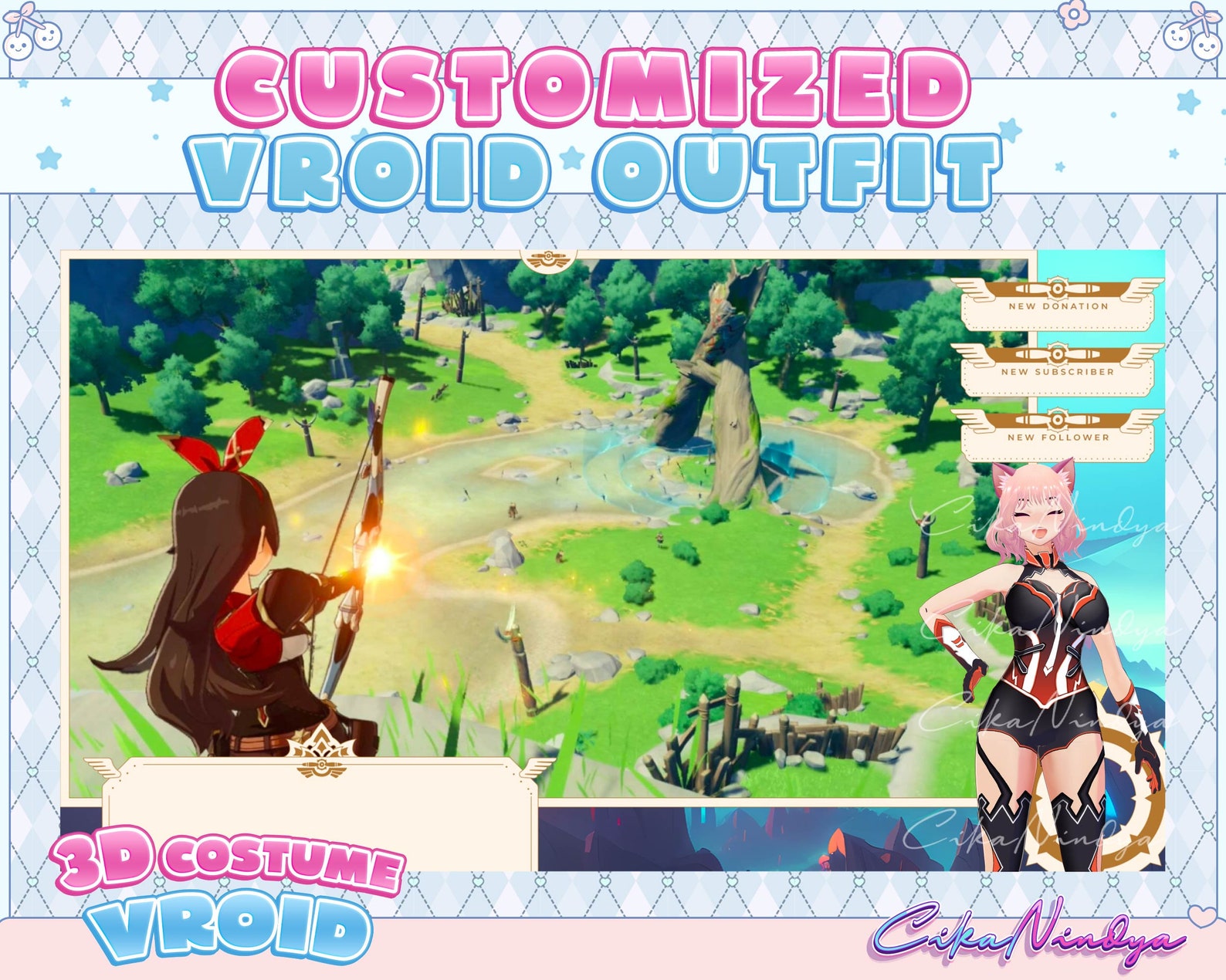 Elegant 3D Vroid Costume Fusia Yamabuki Outfit Collection for - Etsy