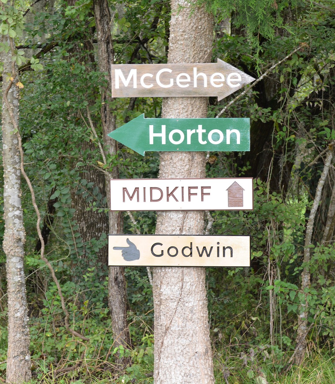 Custom Engraved Wayfinding Signs | Painted or Stained | Large Size ...