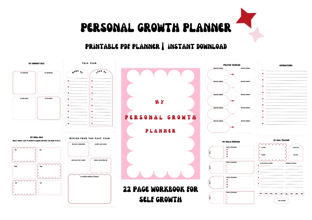 Personal Growth Planner | Personal Growth Workbook | Personal Growth ...