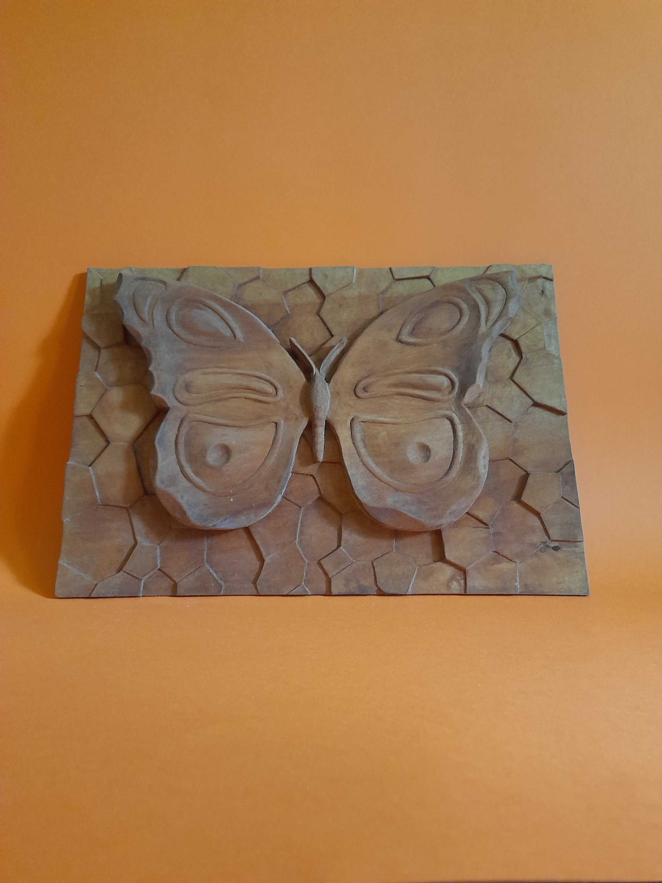 Handmade Wood Carving of a Butterfly by Luka's Carvings, Wall ...