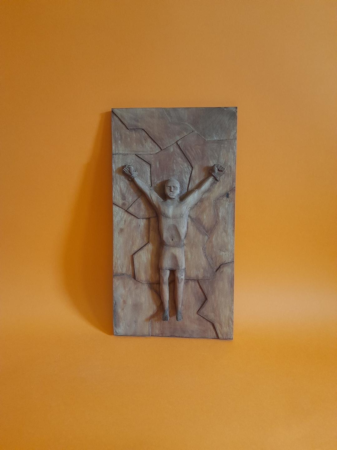Handmade Wood Carving of a Chained Prometheus by Luka's Carvings, Wall ...