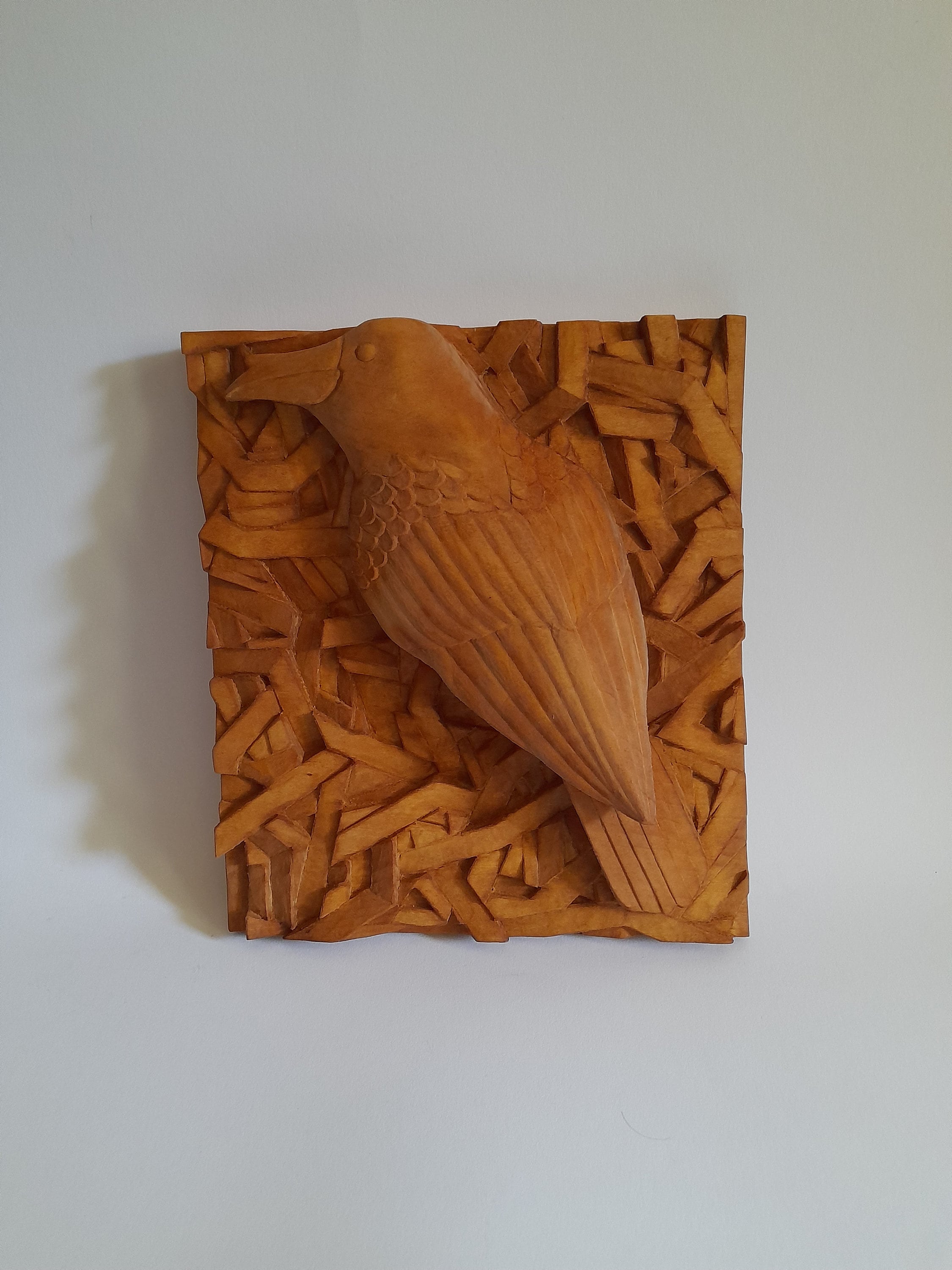Handmade Wood Carving of a Raven by Luka's Carvings Wall - Etsy