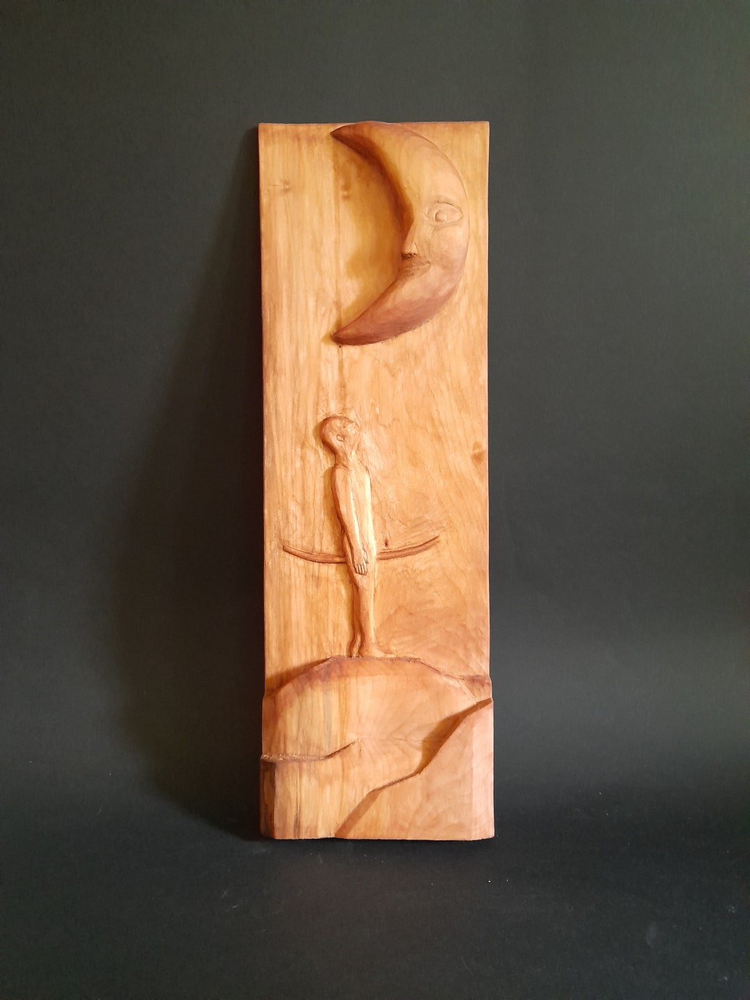 Handmade Wood Carving of the Archer by Luka's Carvings, Wall Decoration ...