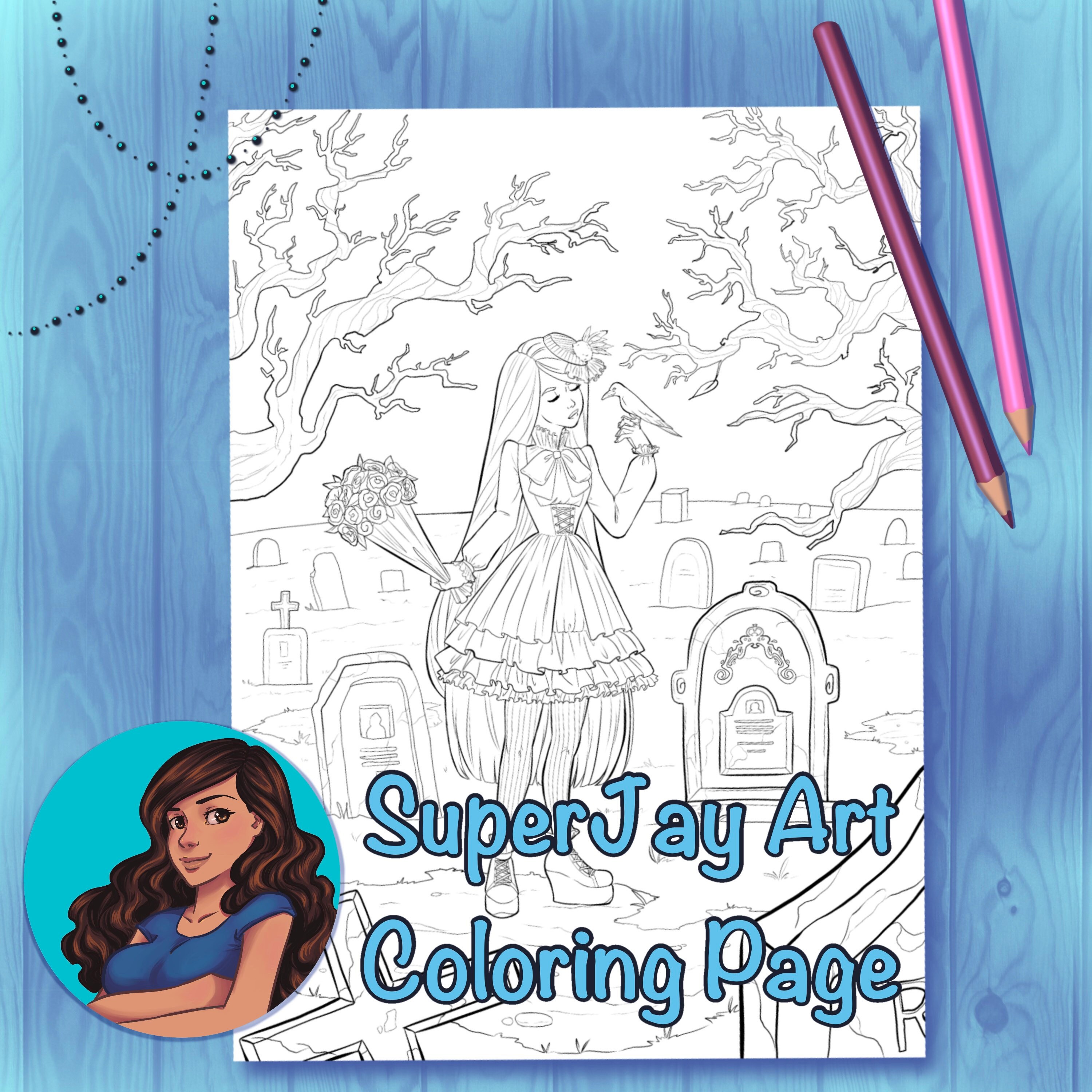 Kawaii Cute Lolita Girls, Harajuku Coloring Pages Bundle 50% Off ...