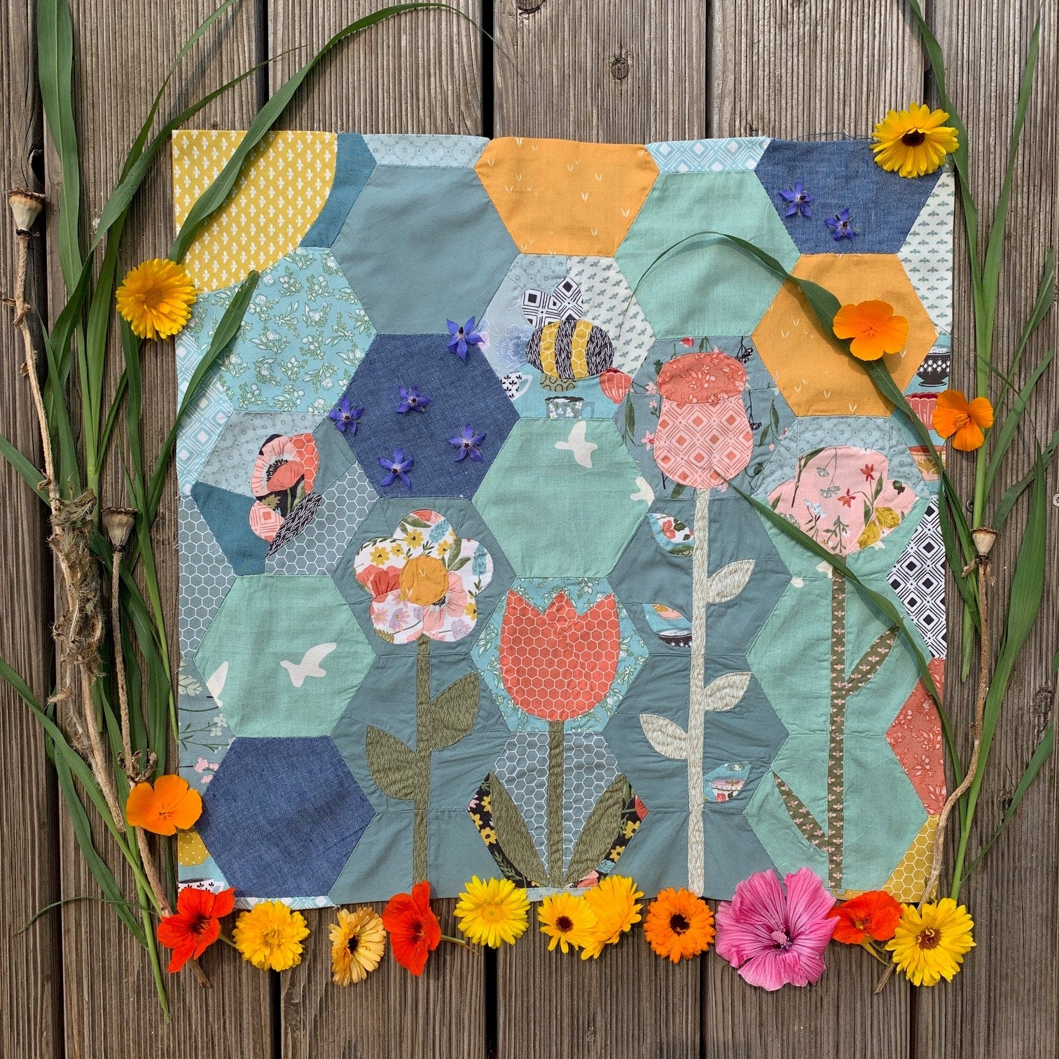 Flower Garden EPP deutsch Kit enthält Schnittmuster - Etsy