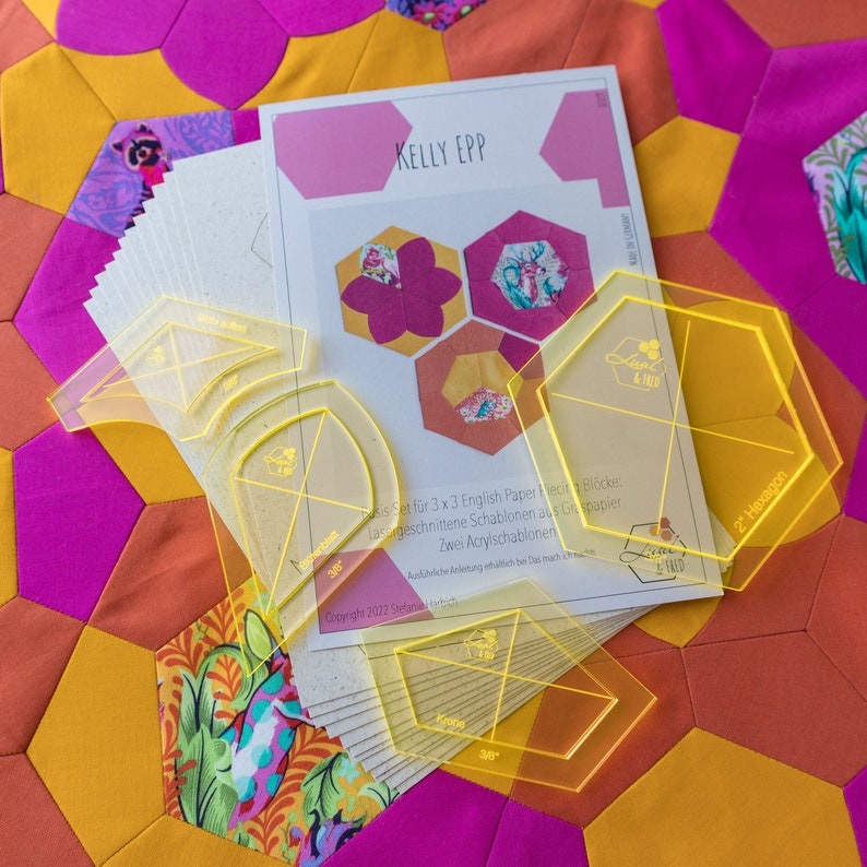 Kelly EPP - Template Set (for English Paper Piecing / Lieseln) - Etsy