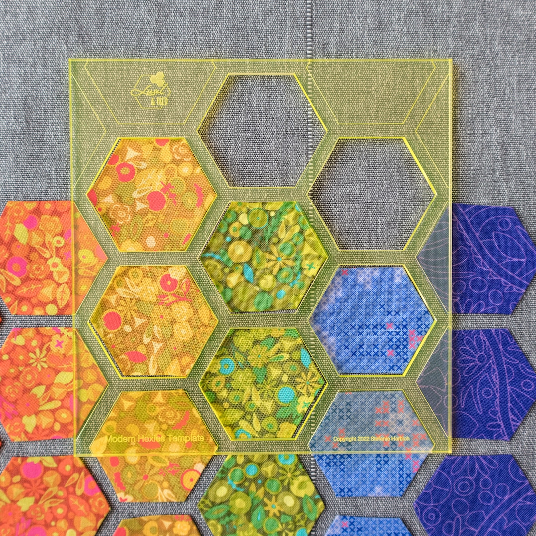 Modern Hexies Layout Guide for 1" Hexagons With 1/4" Spacing - Etsy