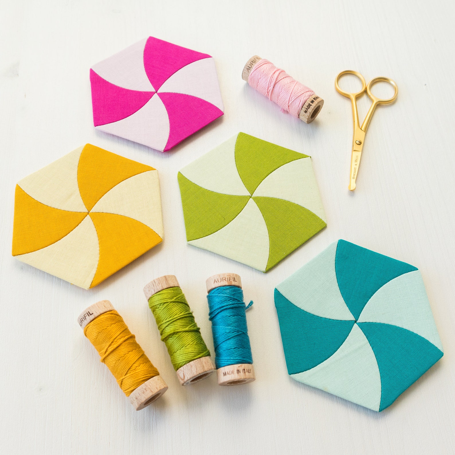 Tumbling Hexies EPP english Paper Piecing / Lieseln | Etsy