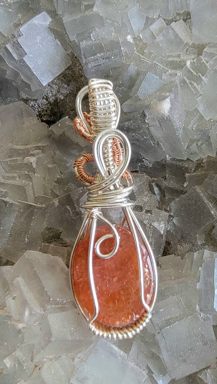 Sunstone With Copper Accent - Etsy