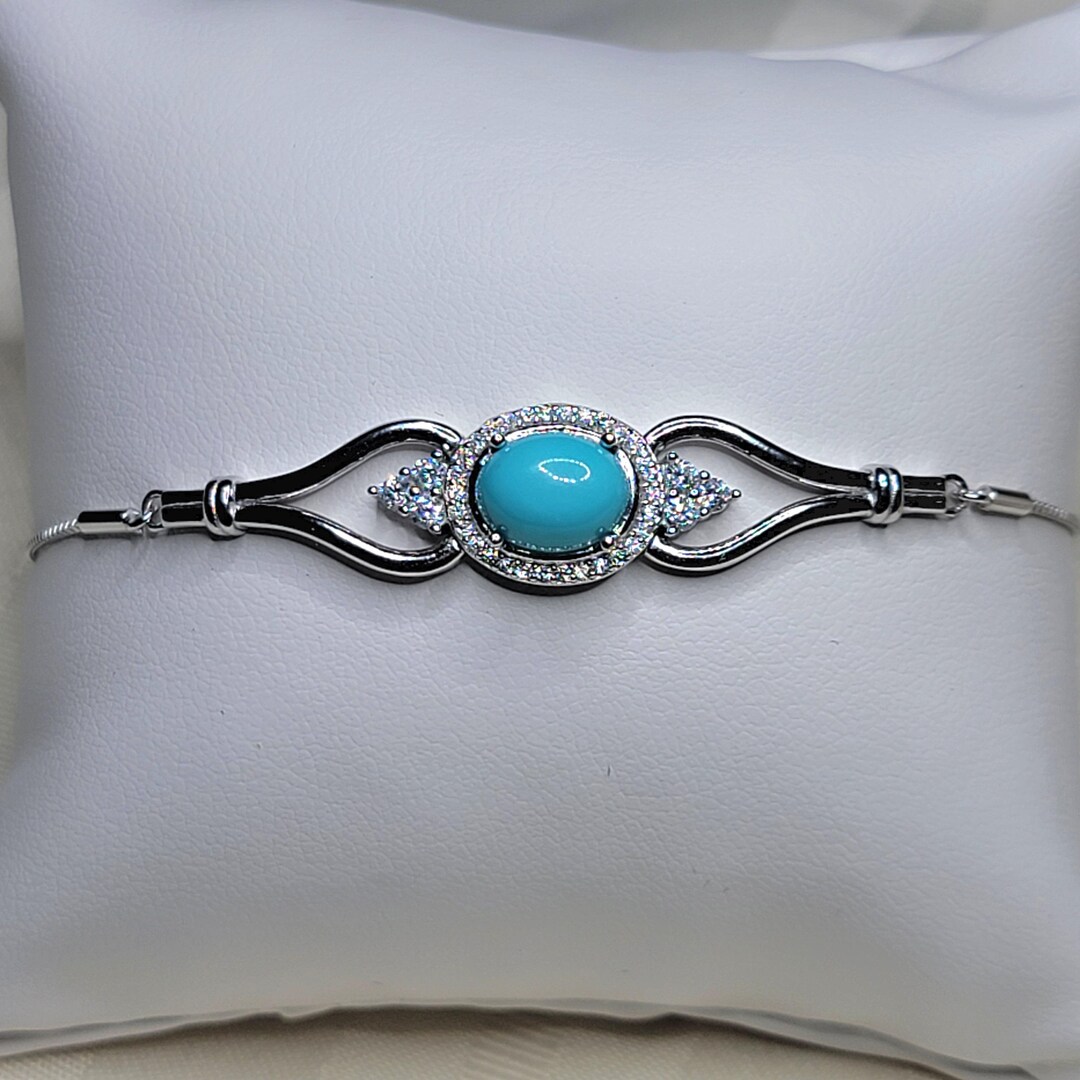 Beautiful Bolo Style Bracelet Kingman Turquoise or Blue Kyanite - Etsy