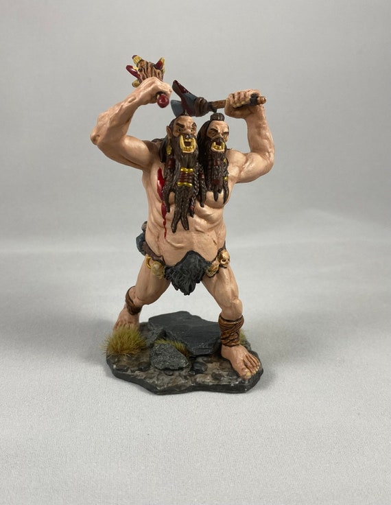 D&D Ettin miniature. Hand painted Dungeons and Dragons | Etsy