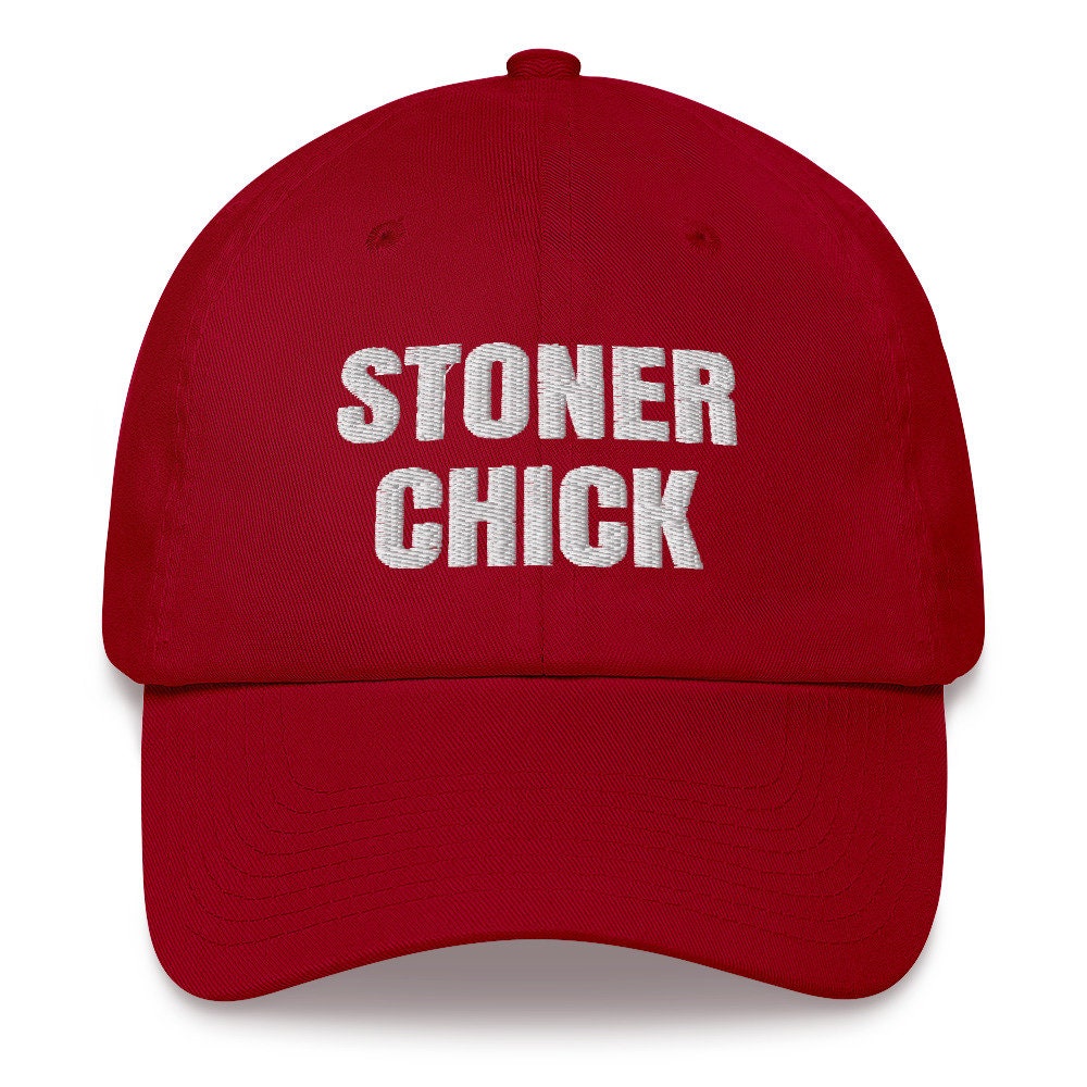 Stoner Chick Curved Brim Hat Weed Baseball Cap Marijuana Dad Hat Funny ...