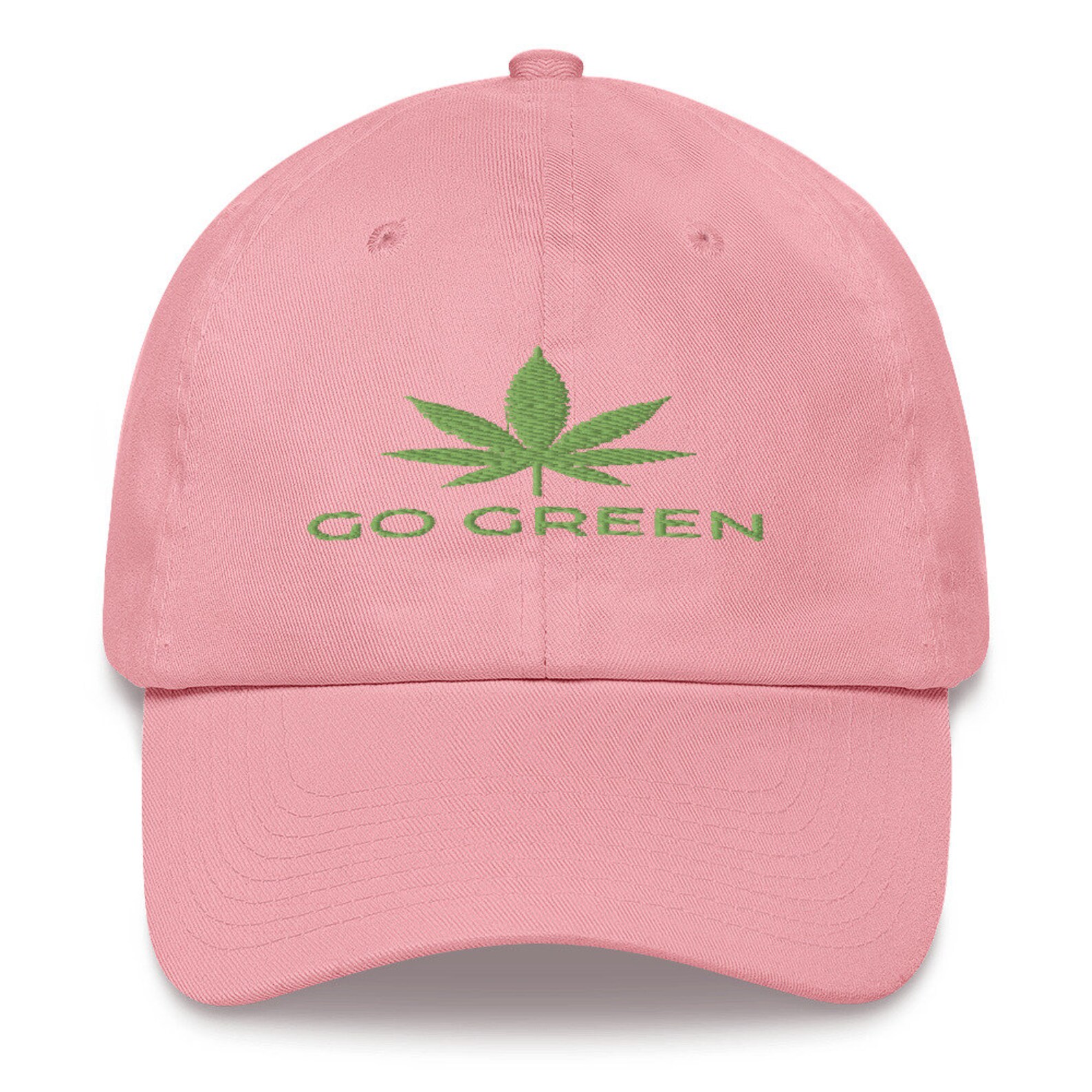 Go Green Curved Brim Hat Weed Baseball Cap Marijuana Dad Hat Funny ...