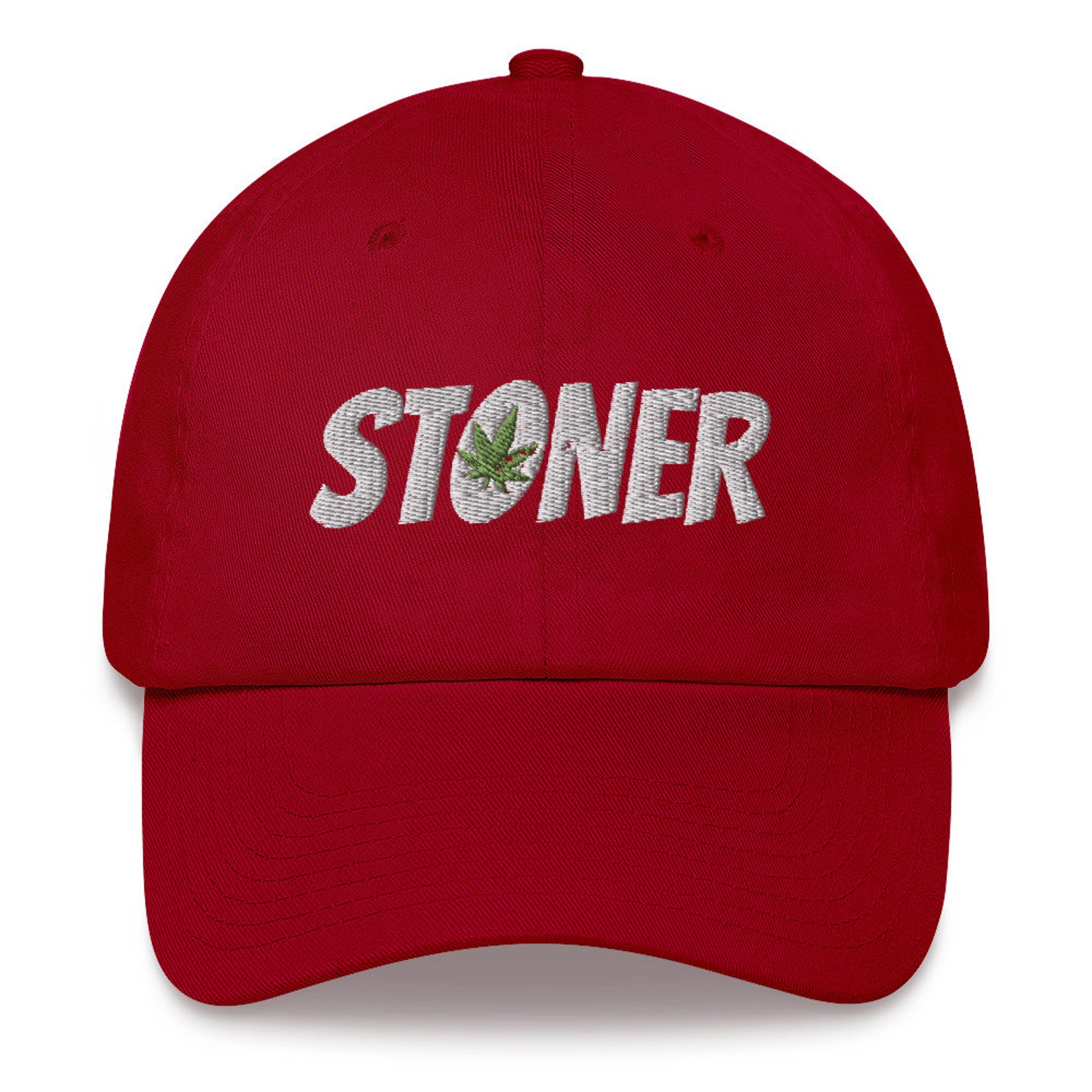 Stoner Curved Brim Hat Weed Baseball Cap Marijuana Dad Hat Funny Stoner ...