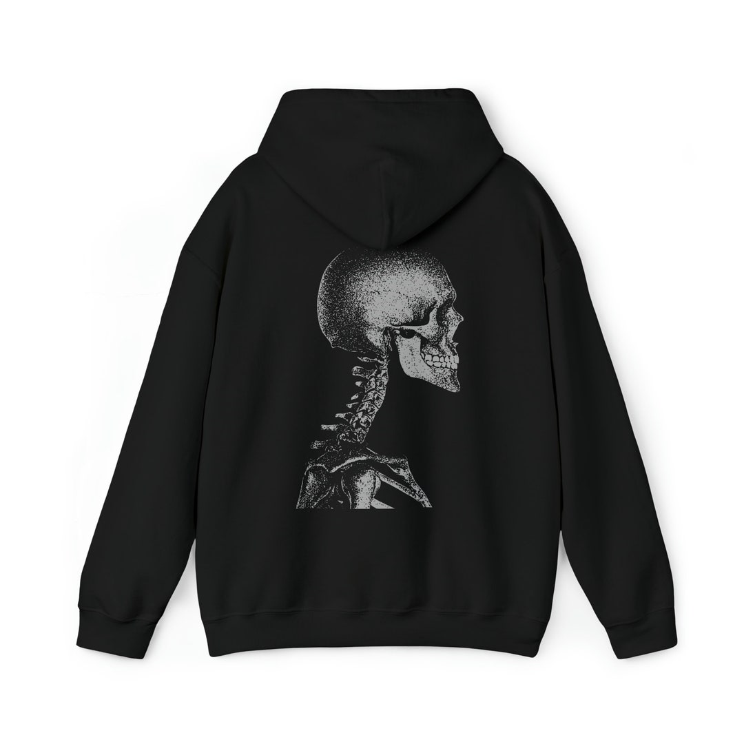 Skeletal Enigma Hooded Sweatshirt - Etsy