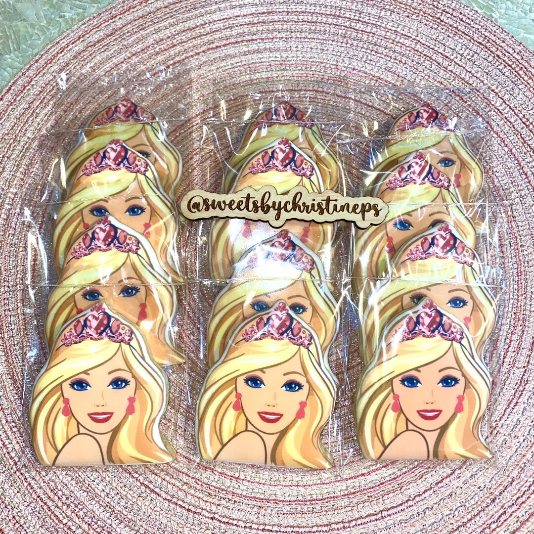 Barbie Cookies, Doll Headshot - Etsy