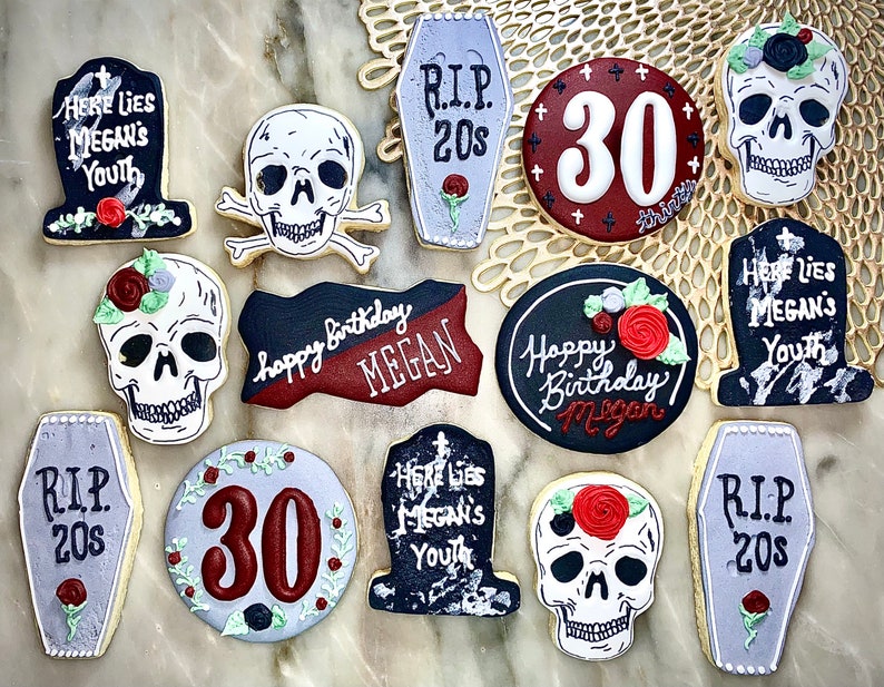 30th Birthday Cookies: RIP 20s | Etsy