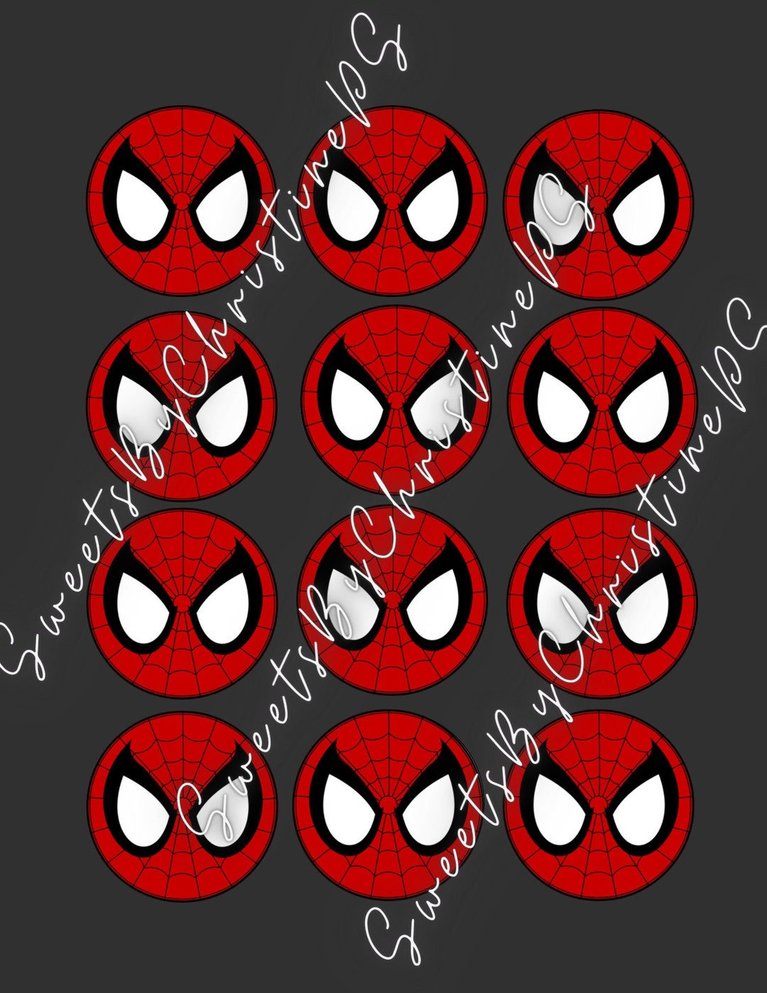 SPIDER MAN Cupcake Topper Spider-man Edible Image Sheet - Etsy