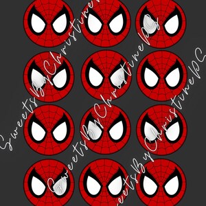 SPIDER MAN Cupcake Topper, Spider-man Edible Image Sheet - Etsy