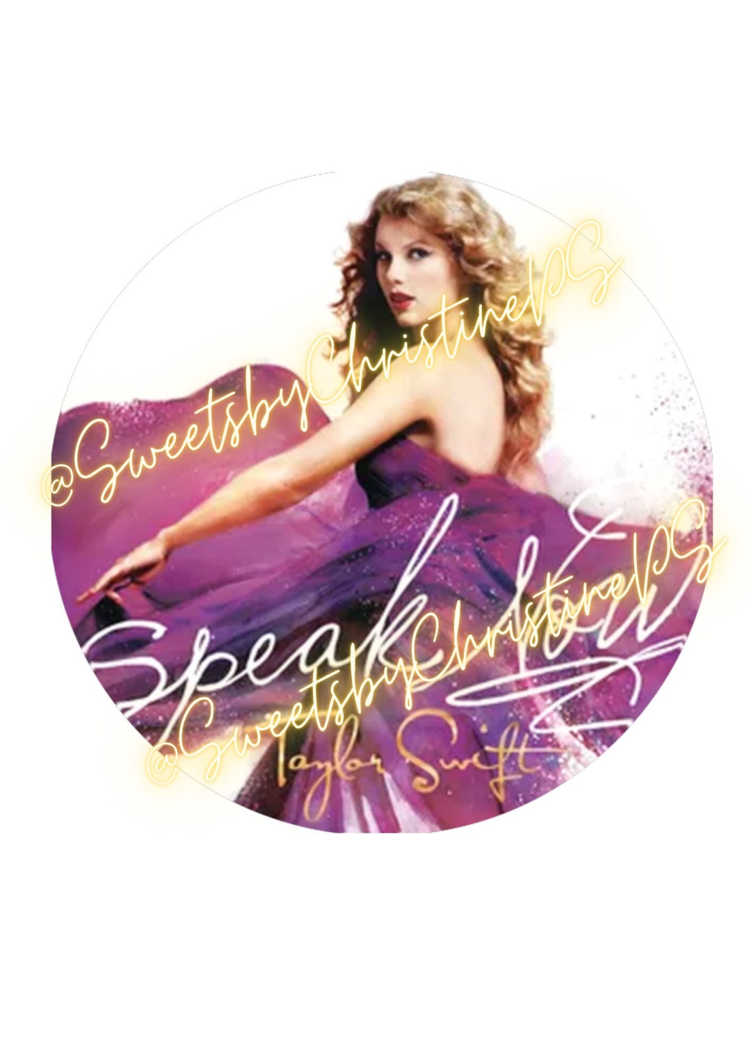 Taylor Swift Cake Topper, Taylor Swift SPEAK NOW Edible Image Sheet - Etsy