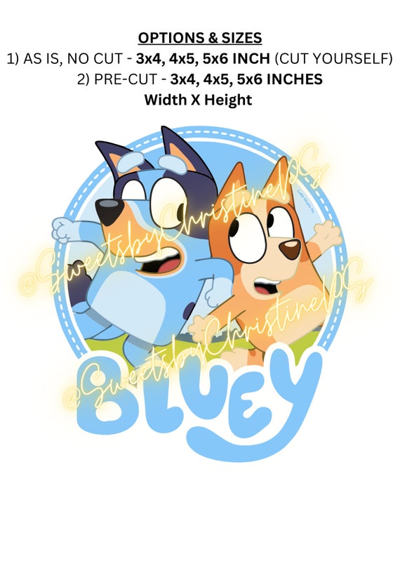 PRE CUT BLUEY bingo Edible image/ Bluey bingo/ Bluey cake topper/ Bluey