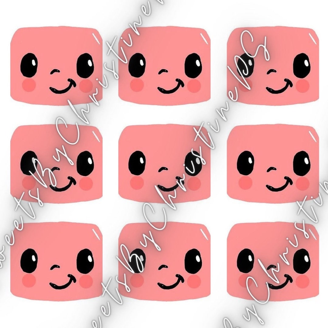 Melon Face Cupcake Topper Melon Face Edible Image Sheet - Etsy