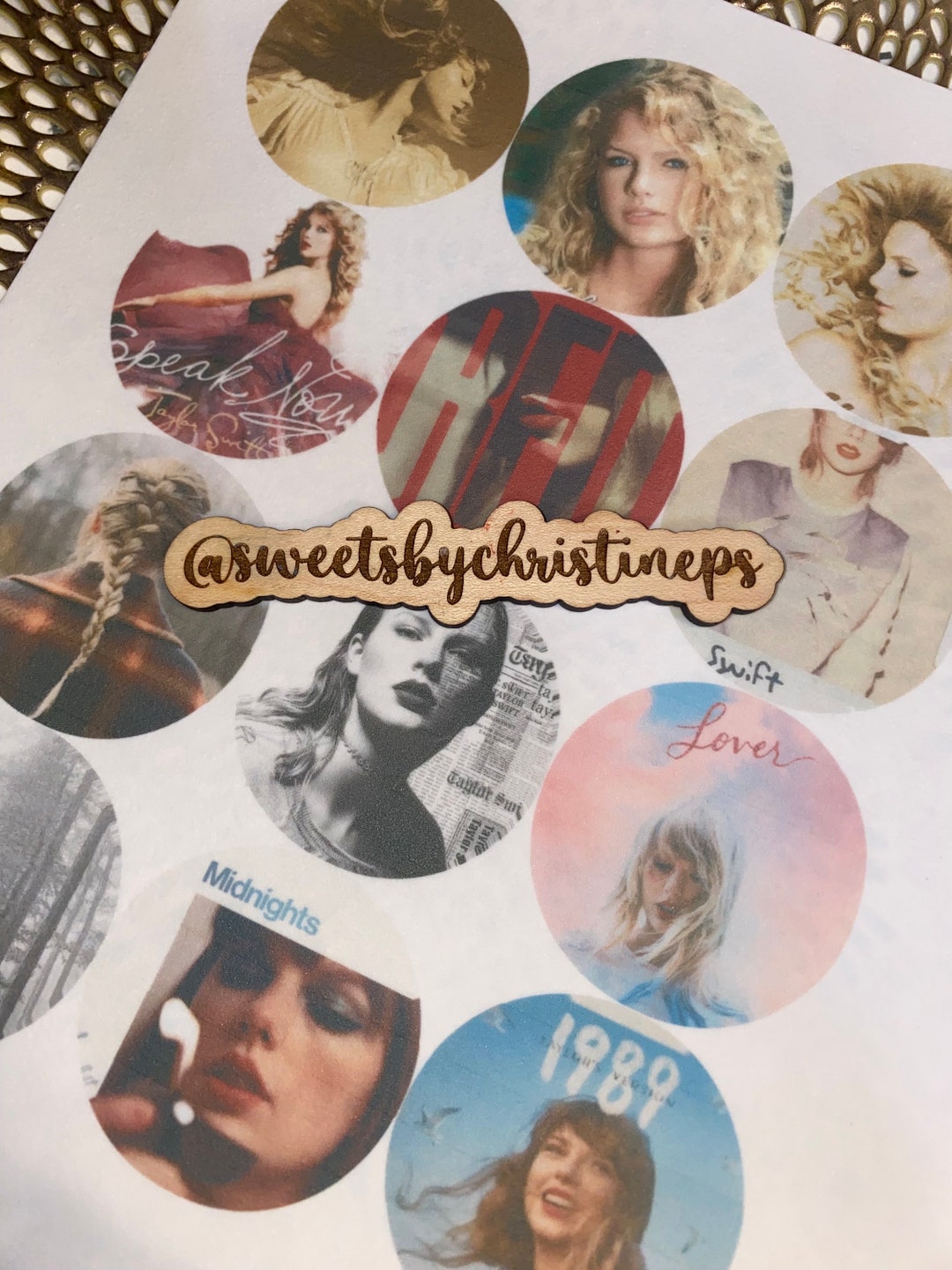 Taylor Swift Toppers, ROUND Taylor Swift Edible Image Sheet - Etsy