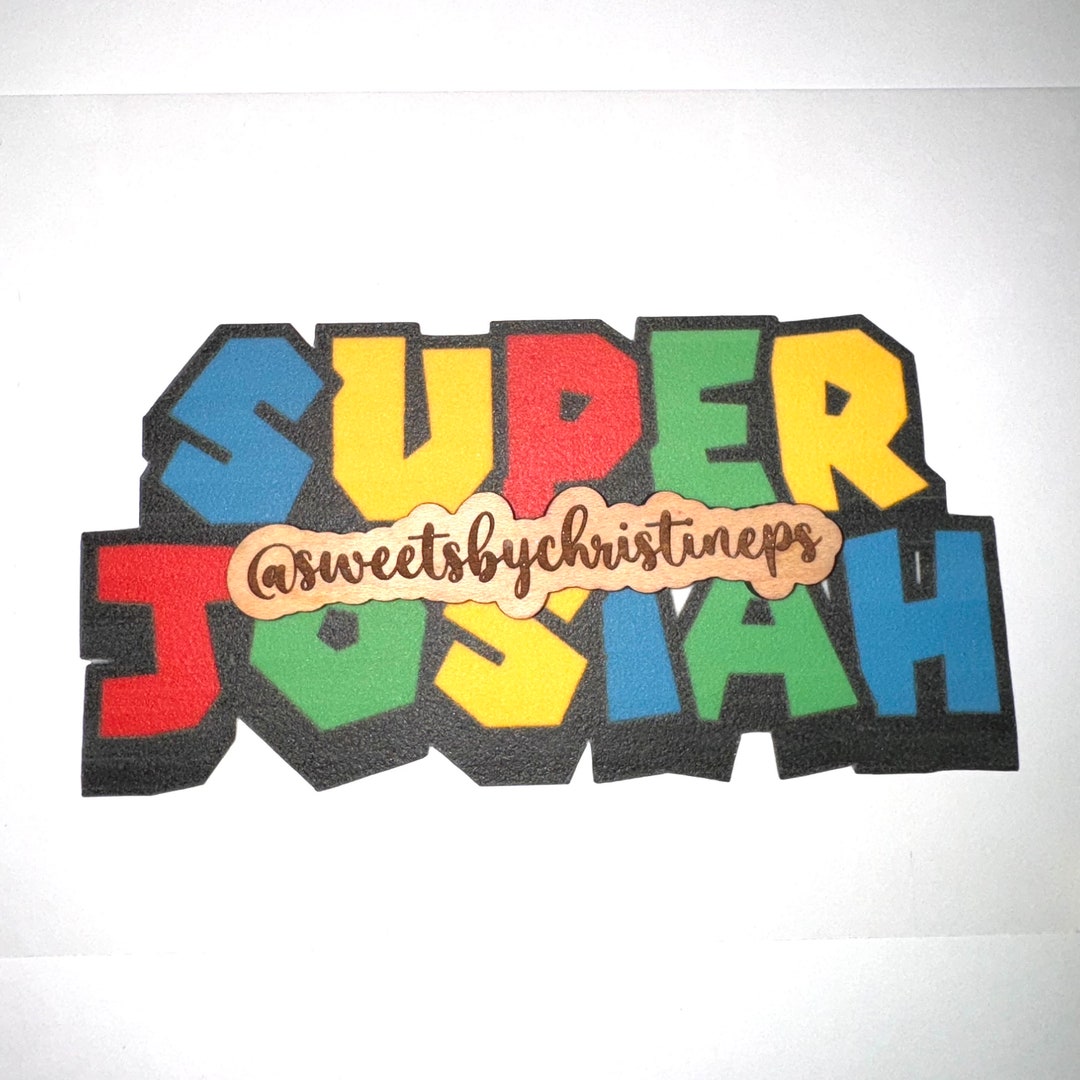 Super Mario CUSTOM NAME Edible Cake Topper, Edible Cake Image Sheet - Etsy
