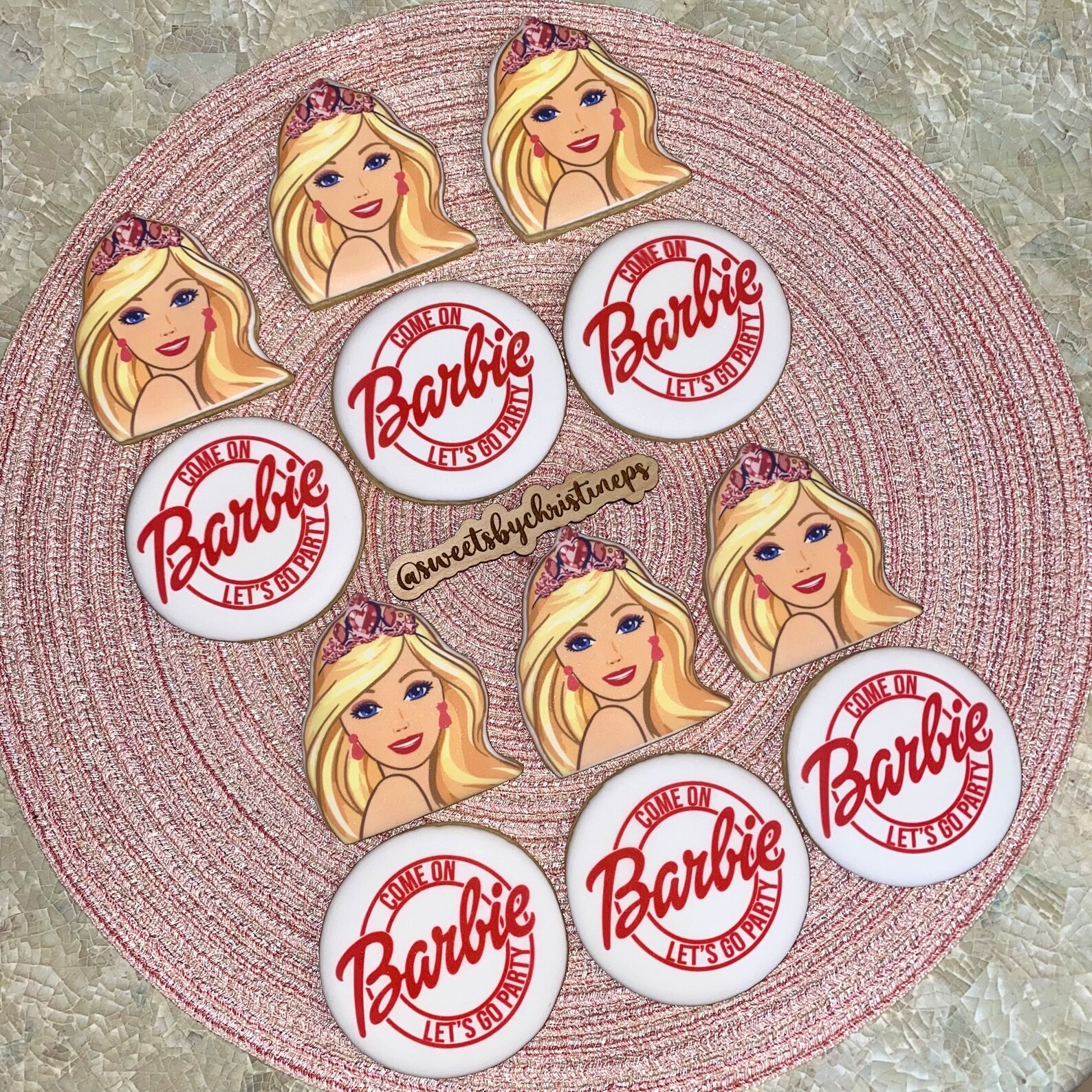 Barbie Cookies Barbie Headshot Cmon Barbie Lets Go Party - Etsy