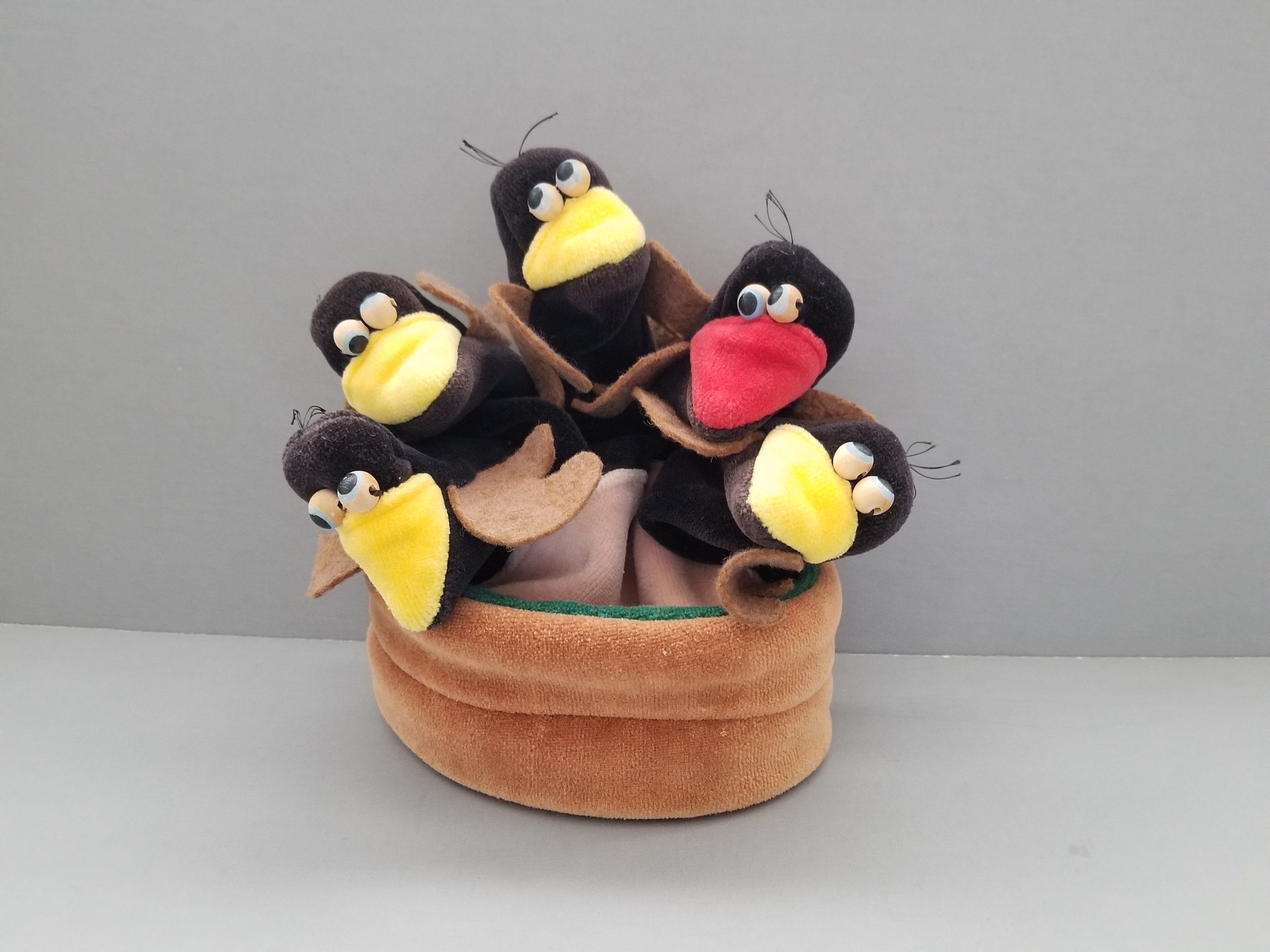 Hand Puppet Crows in the Nest - Etsy