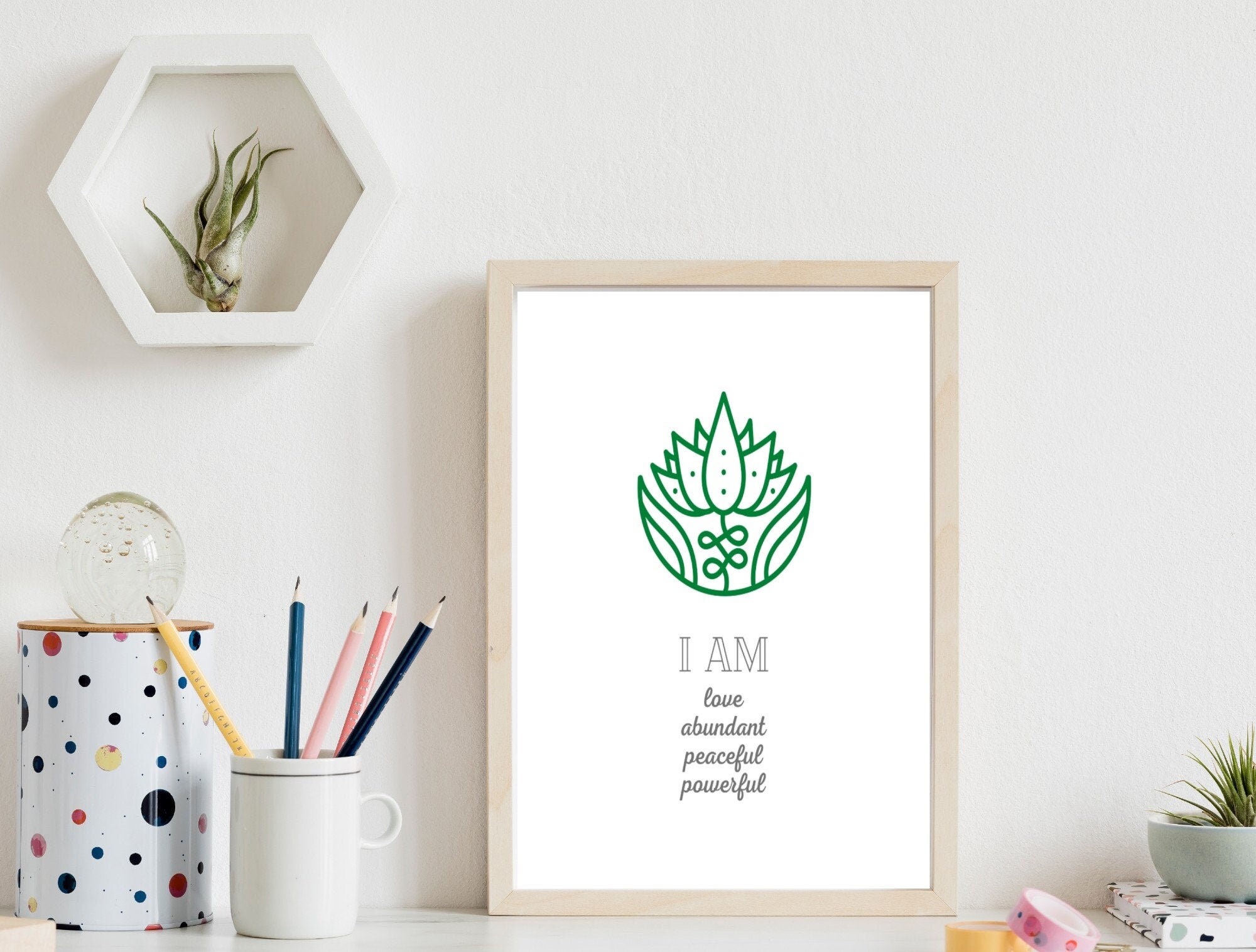 I Am Wall Art Print | Positive Affirmations Wall Decor | Digital ...