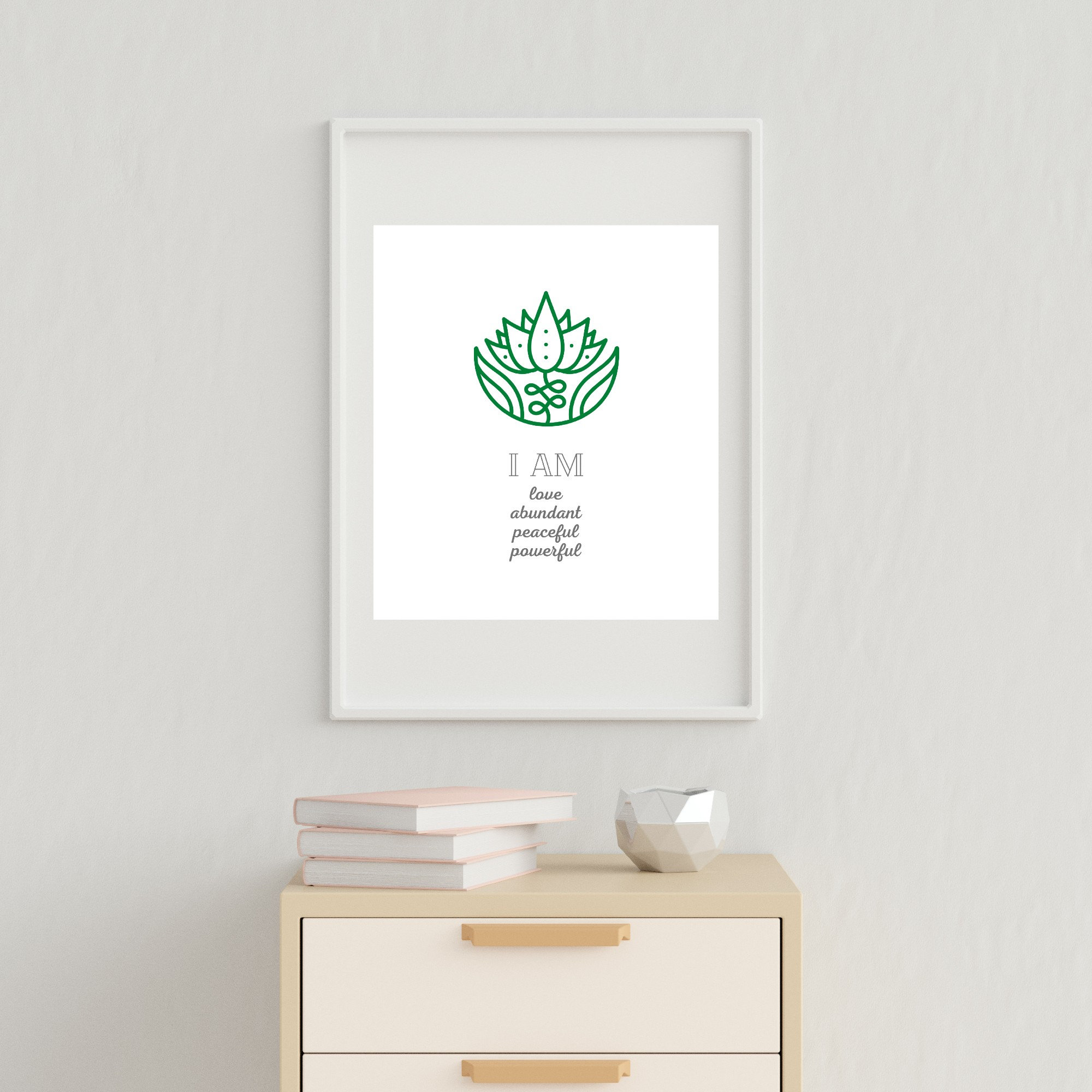 I Am Wall Art Print | Positive Affirmations Wall Decor | Digital ...