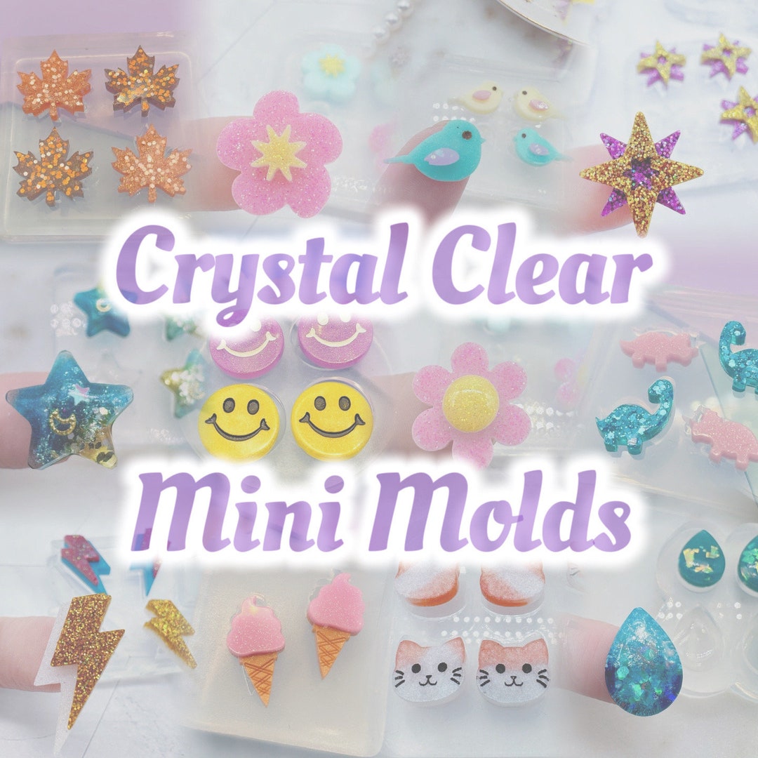 Crystal Clear Mini Molds: Moon, Flower, Dino, Cat - Etsy