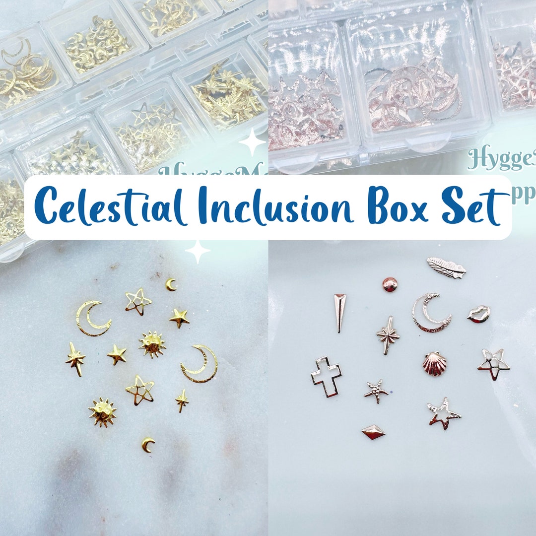 Metal Celestial Resin Inclusion Box Set - Etsy