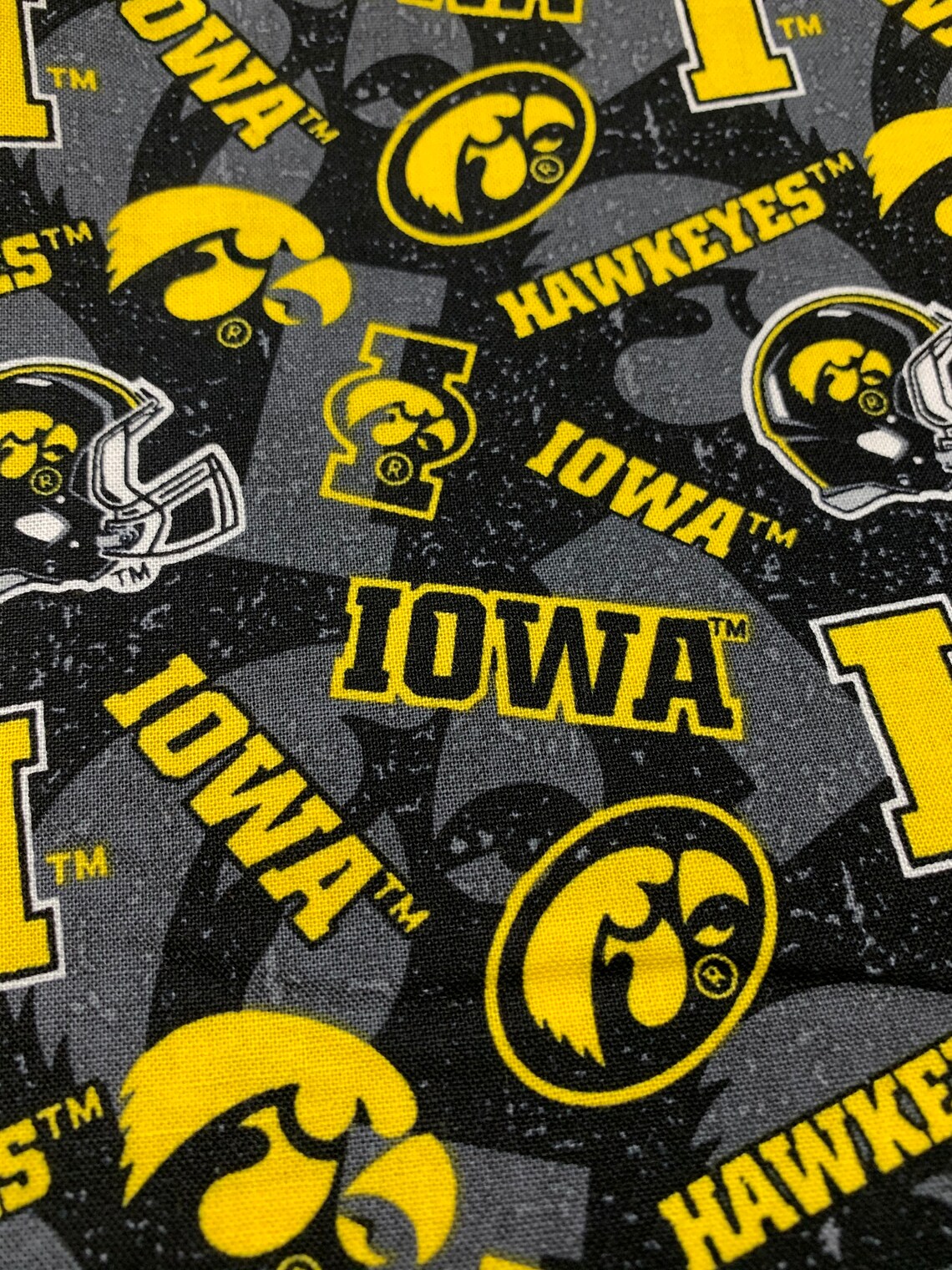 Iowa University Hawkeyes Cotton Fabric SOLD by HALF YARD - Etsy