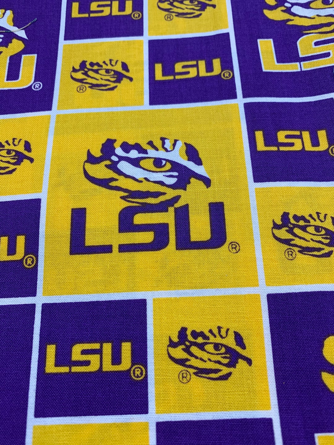 LSU Louisiana University Tigers Cotton Fabric SOLD by Half YARD - Etsy