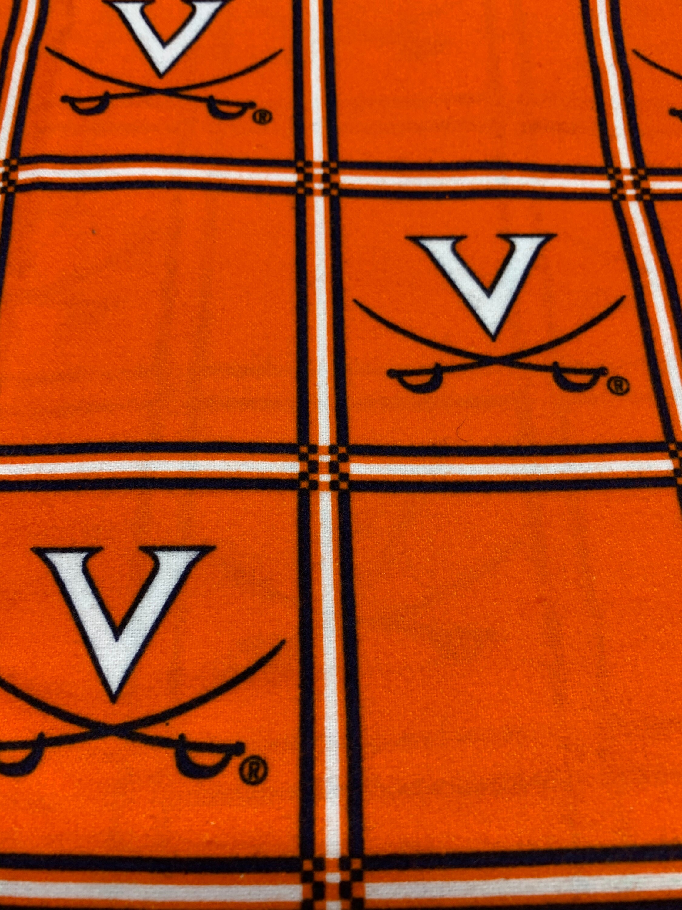 Flannel UVA Virginia Cavaliers Fabric Sold by the HALF YARD - Etsy