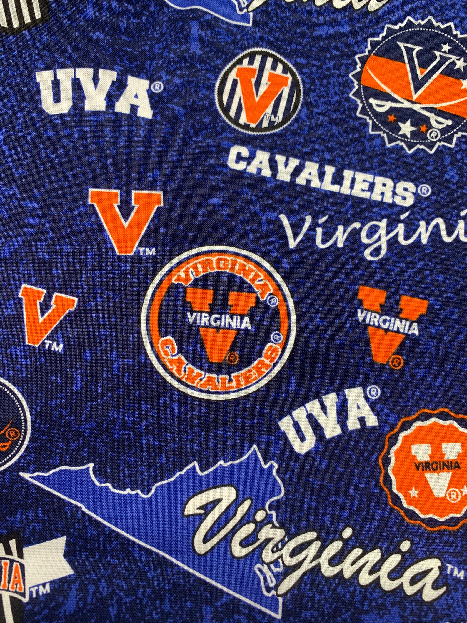 UVA Virginia Cavaliers Cotton Fabric Sold by the HALF YARD - Etsy