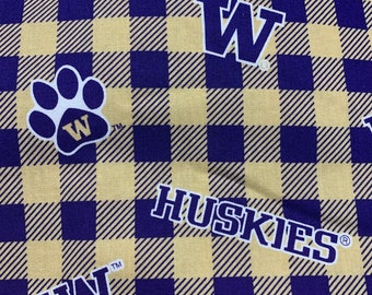 University of Washington Fabric by the Yard, Washington Huskies Fabric ...