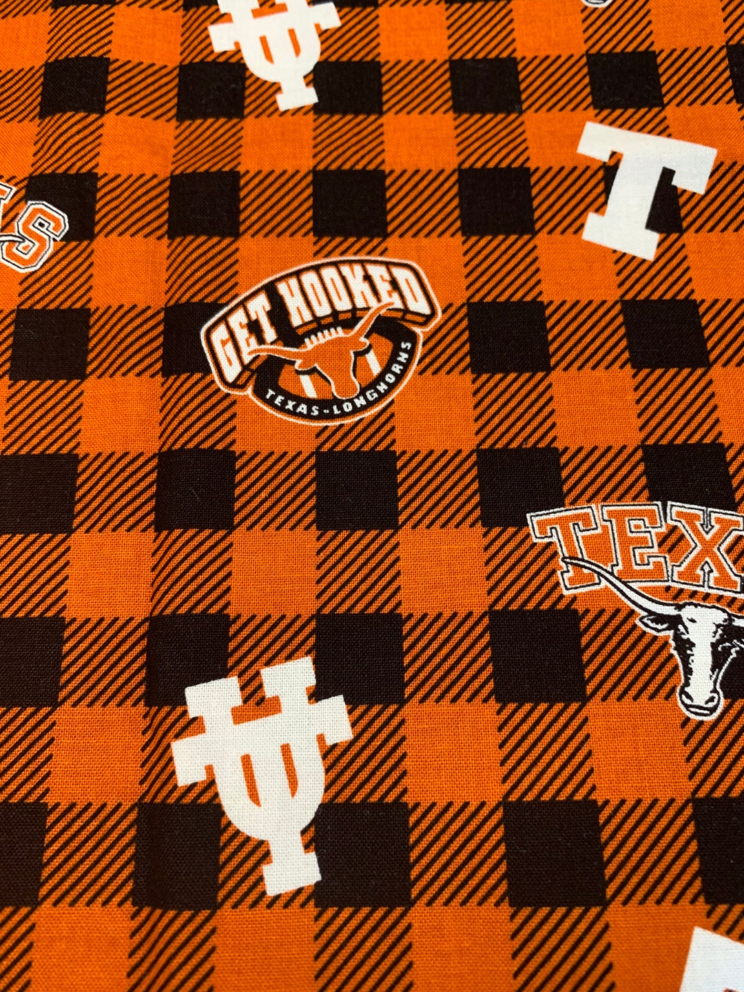 Texas University Longhorns Cotton Fabric SOLD by the HALF YARD - Etsy